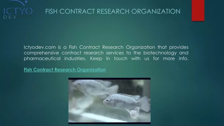 PPT - Fish Contract Research Organization Ictyodev.com PowerPoint ...