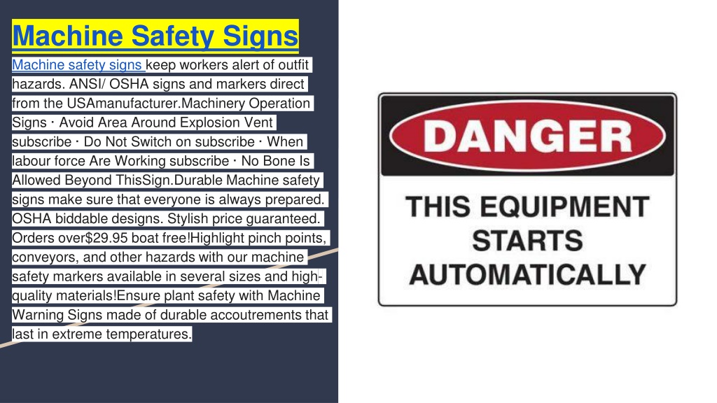 PPT - Detours Ends Warning Sign _Machine Safety Signs PowerPoint ...