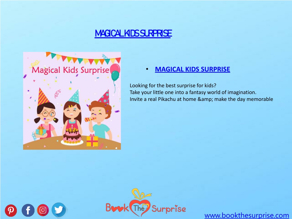 PPT - Book The Surprise - Surprises for Kids PowerPoint Presentation ...