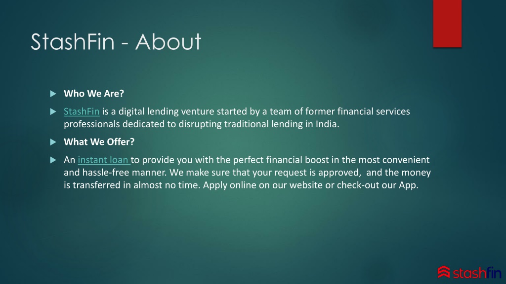 PPT - Stashfin Personal Loans - Apply for Quick Personal Loans ...