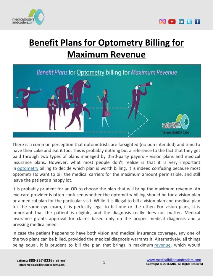 PPT - Benefit Plans for Optometry Billing for Maximum Revenue ...