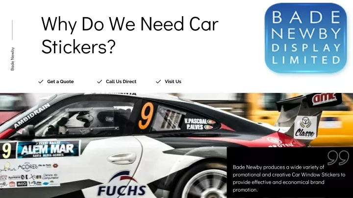 PPT - Why Do We Need Car Stickers? PowerPoint Presentation, free ...