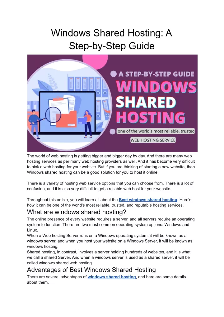 PPT - Shared Windows Hosting_ A Step-by-Step Guide PowerPoint Presentation - ID:11433729