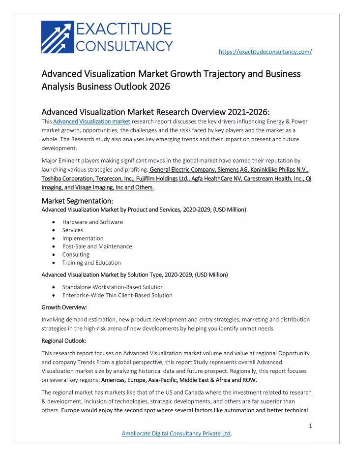 PPT - Advanced Visualization Market PowerPoint Presentation, free ...