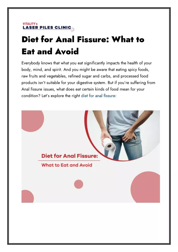 Ppt Diet For Anal Fissure What To Eat And Avoid Powerpoint
