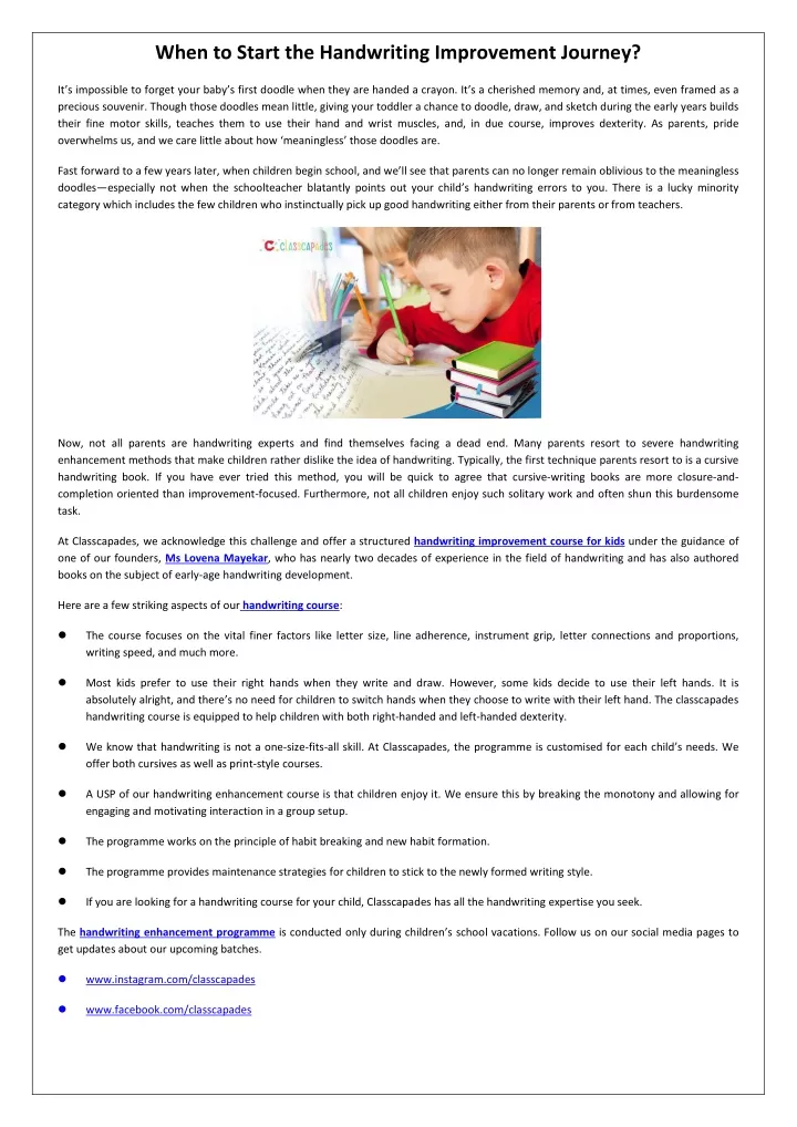 PPT - When to Start the Handwriting Improvement Journey PowerPoint ... PPT - When to Start the Handwriting Improvement Journey PowerPoint ...