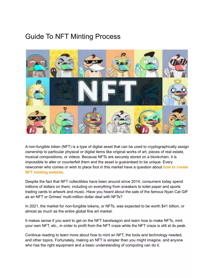 PPT - Guide To NFT Minting Process PowerPoint Presentation, free ...