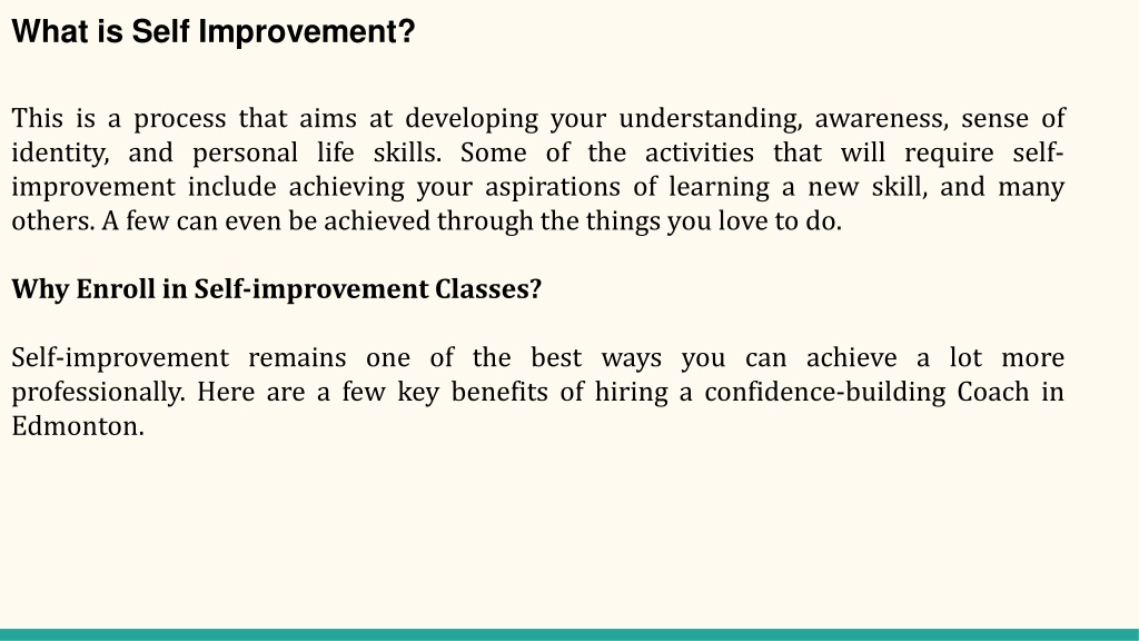 PPT - Top Benefits of Self-Improvement Programs You Should Know ...