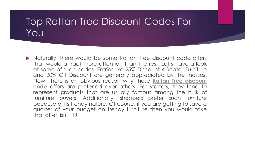 PPT - Buy Furniture and Sofa Sets with the Best Rattan Tree Discount ...
