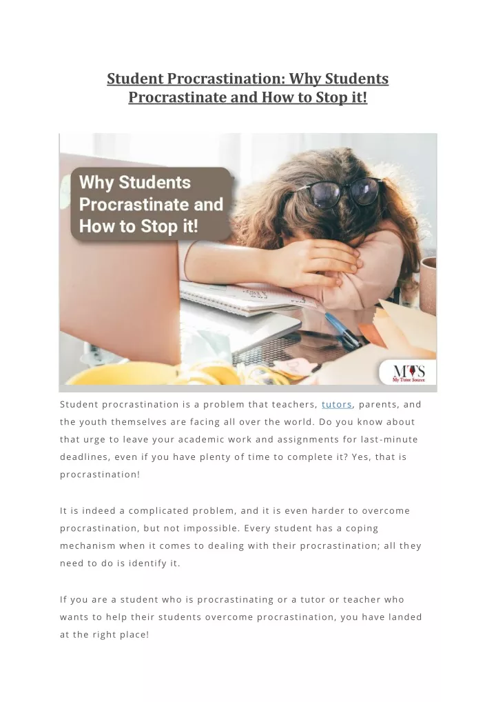 PPT - Student Procrastination Why Students Procrastinate and How to ... PPT - Student Procrastination Why Students Procrastinate and How to ...