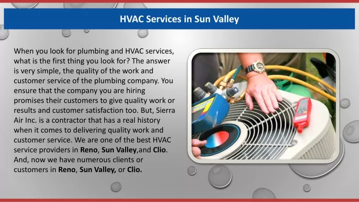 PPT - HVAC Services in Sun Valley PowerPoint Presentation, free ...