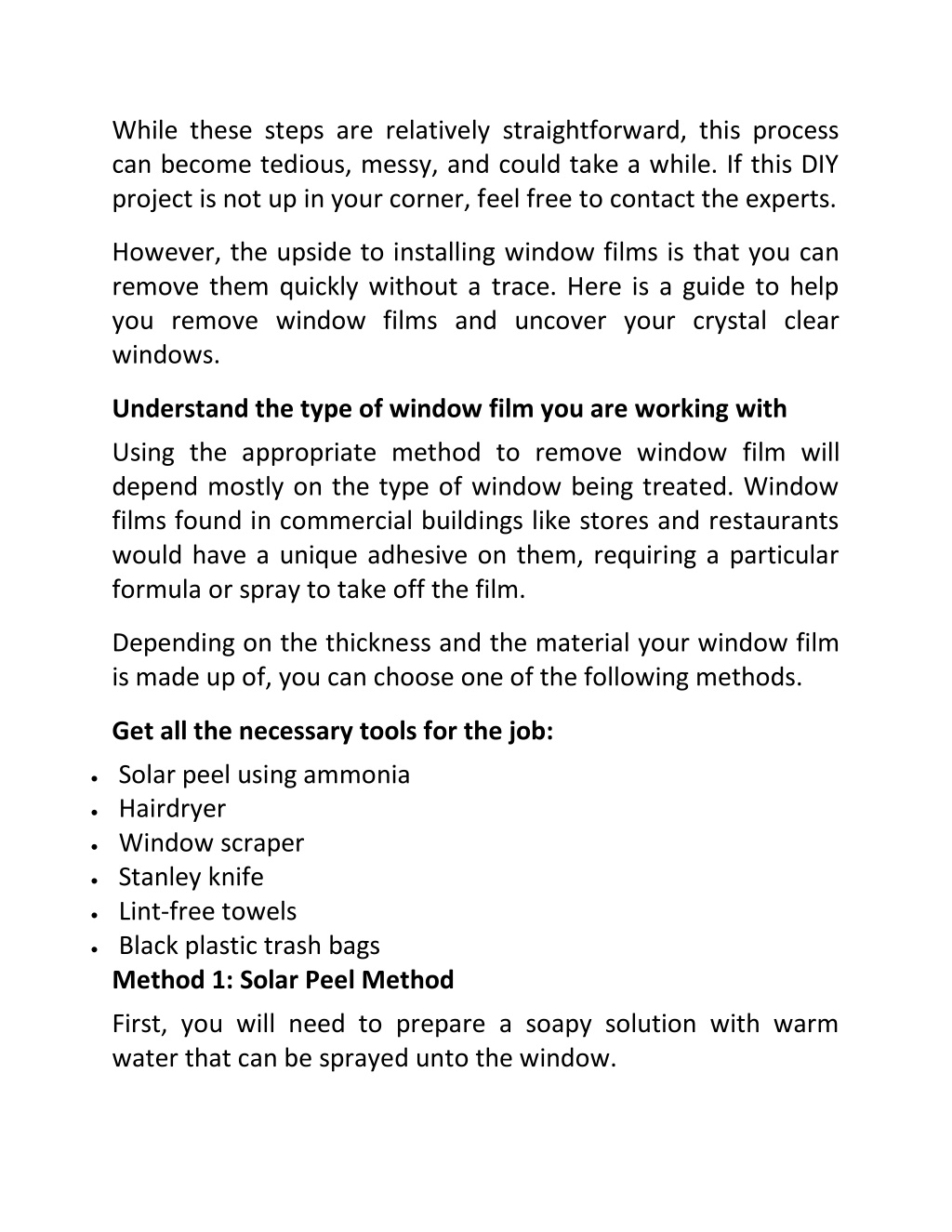 PPT - How To Remove Window Film Effectively - U.S. Film Crew PowerPoint ...