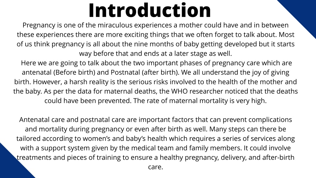 PPT - Importance of Antenatal And Postnatal Care During Pregnancy ...