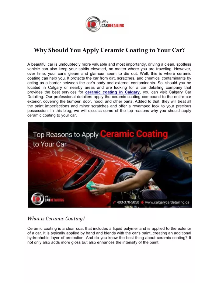 PPT - Why Should You Apply Ceramic Coating to Your Car? PowerPoint ...