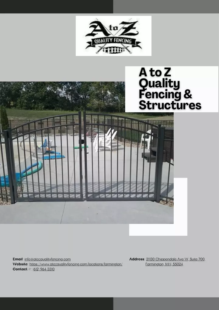 PPT - A to Z Quality Fencing & Structures PowerPoint Presentation, free ...