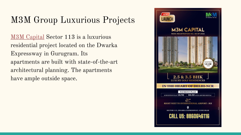 PPT - Book the M3M Capital Luxury Apartment PowerPoint Presentation ...