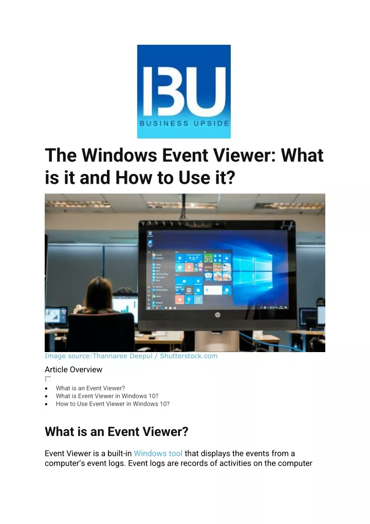 PPT - The Windows Event Viewer PowerPoint Presentation, free download ...