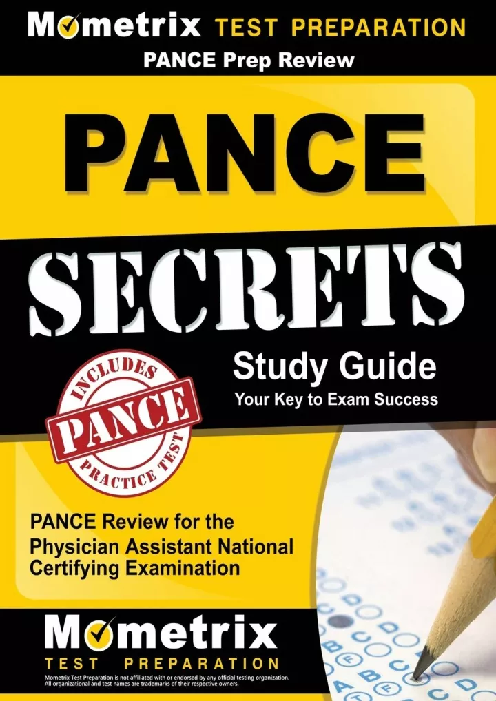PPT - EPUB PANCE Prep Review PANCE Secrets Study Guide PANCE Review for ...