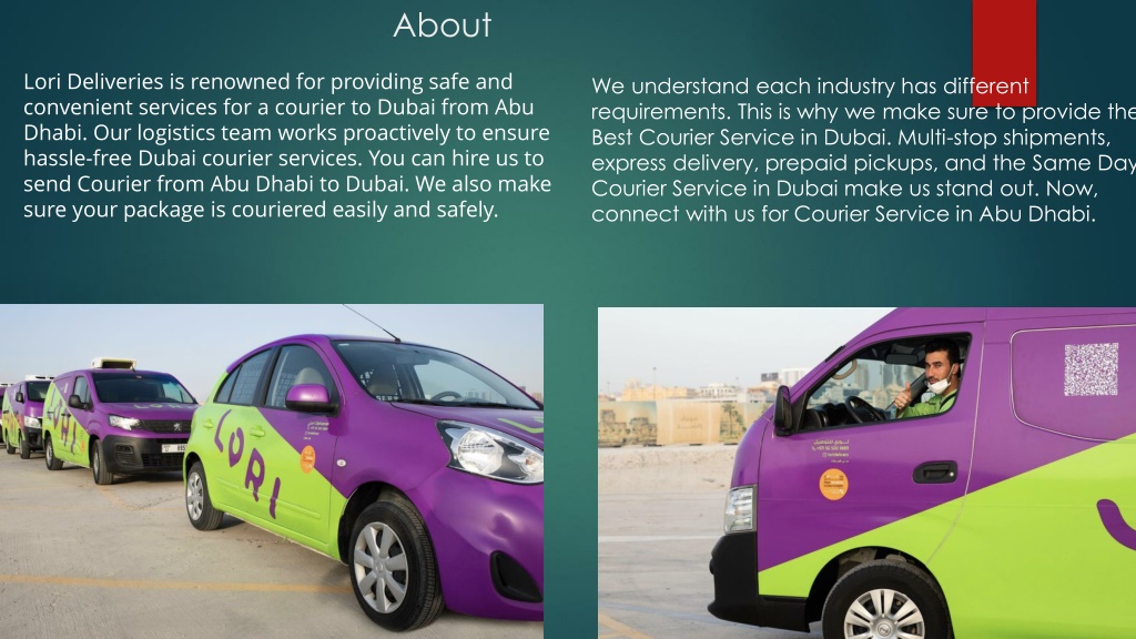 PPT - Courier Service Abu Dhabi to Dubai Lorideliveries.com PowerPoint ...