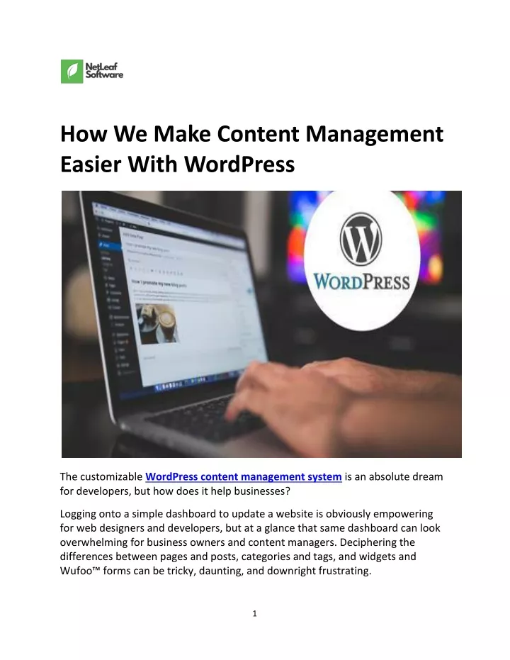 PPT - How We Make Content Management Easier With WordPress PowerPoint ...