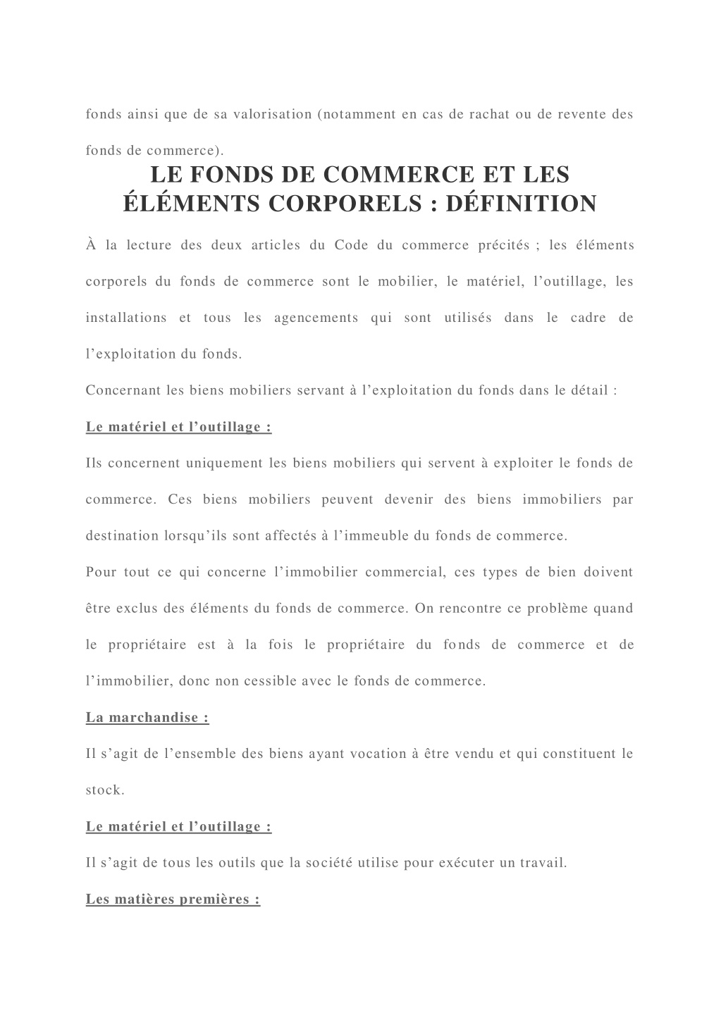 PPT - C'est quoi la définition du fonds de commerce ? PowerPoint ...
