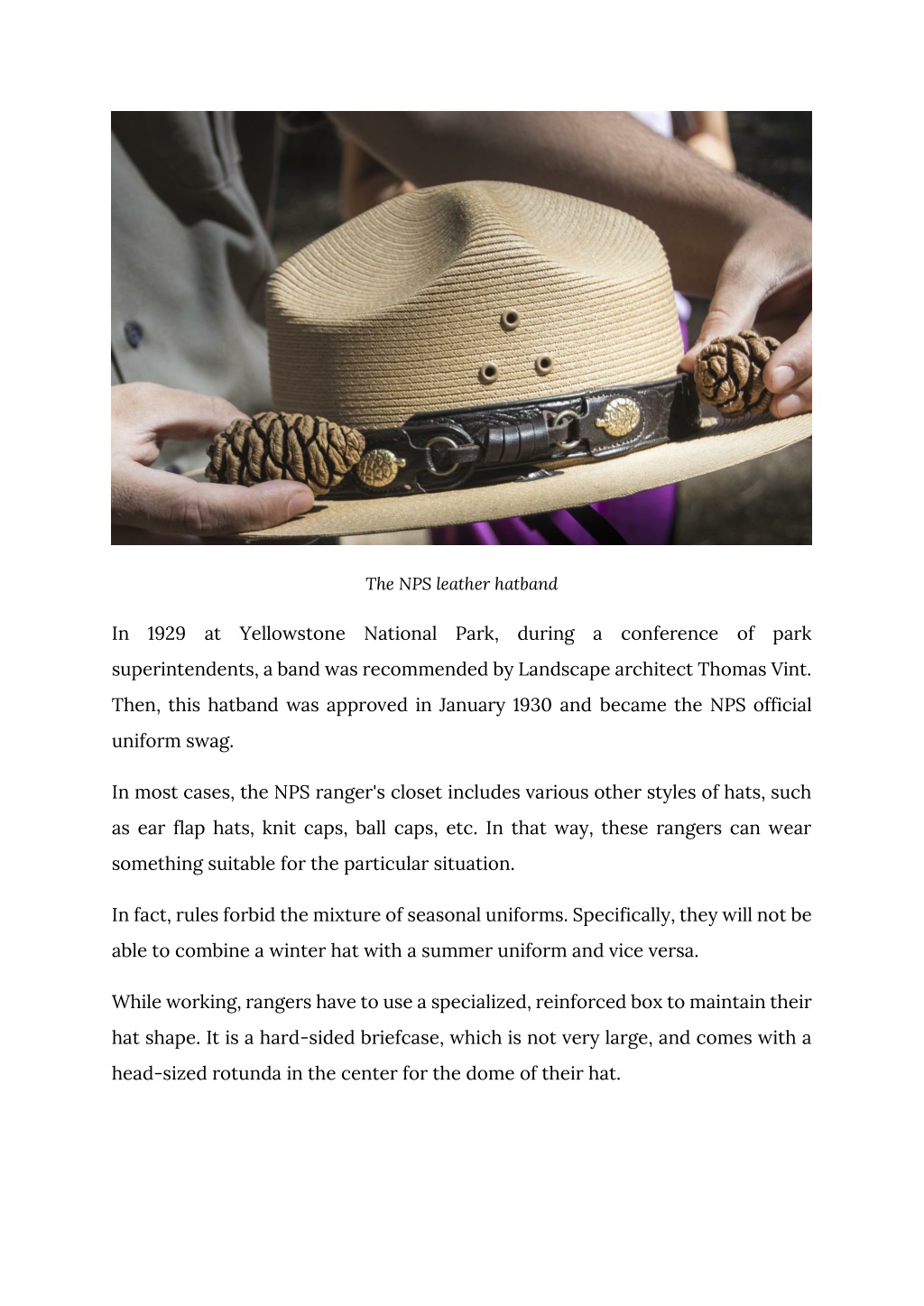 PPT - The History of Park Ranger Hats - Symbol of the NPS Ranger ...