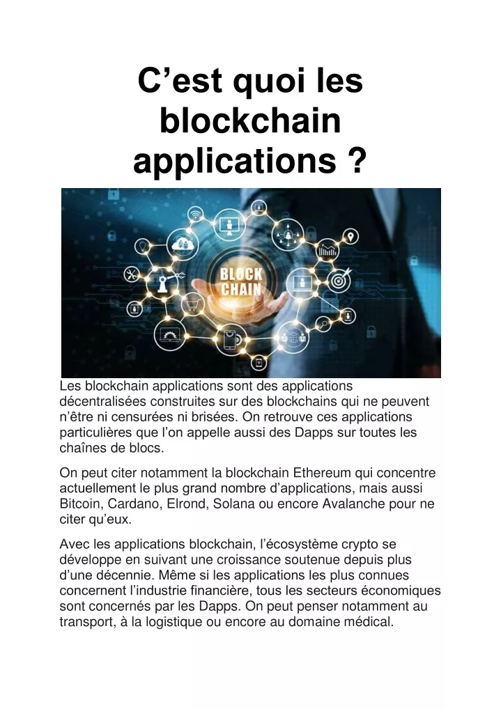 PPT - Applications blockchain : Guide complet et conseils PowerPoint ...