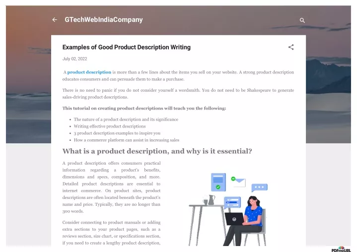 PPT - Examples of Good Product Description Writing PowerPoint ...