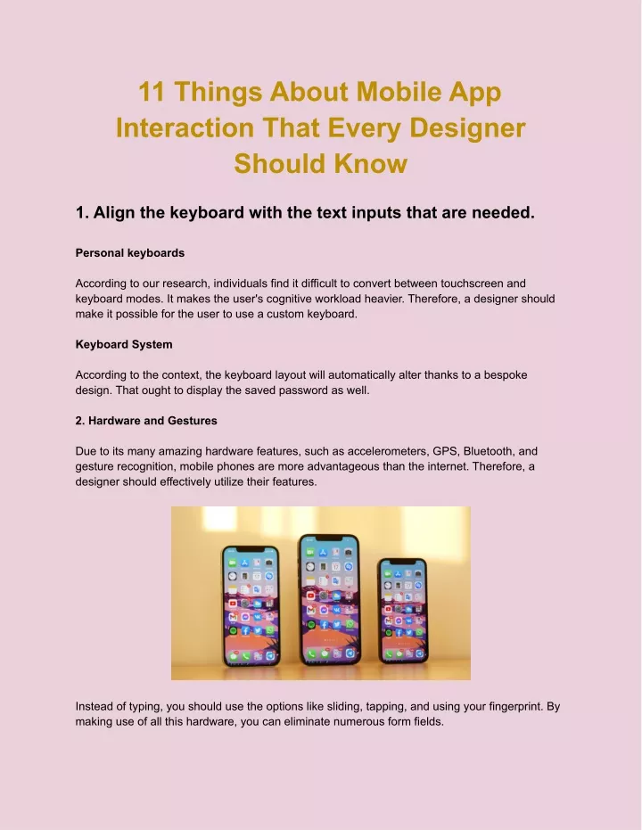 PPT - 11 Things About Mobile App Interaction That Every Designer Should ...