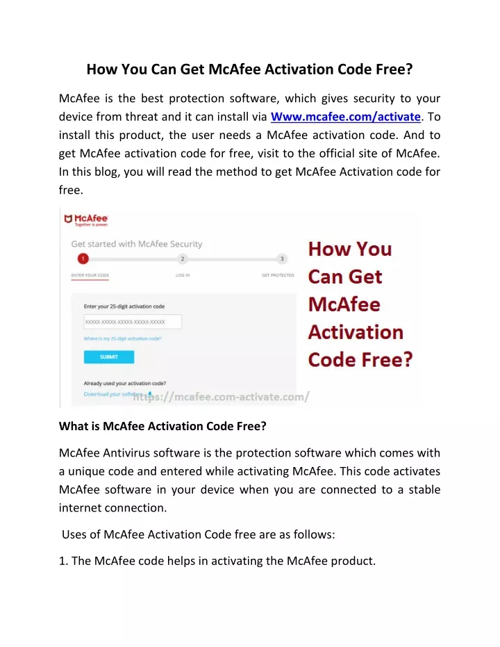 PPT - How to Get McAfee Activation Code Free? PowerPoint Presentation ...