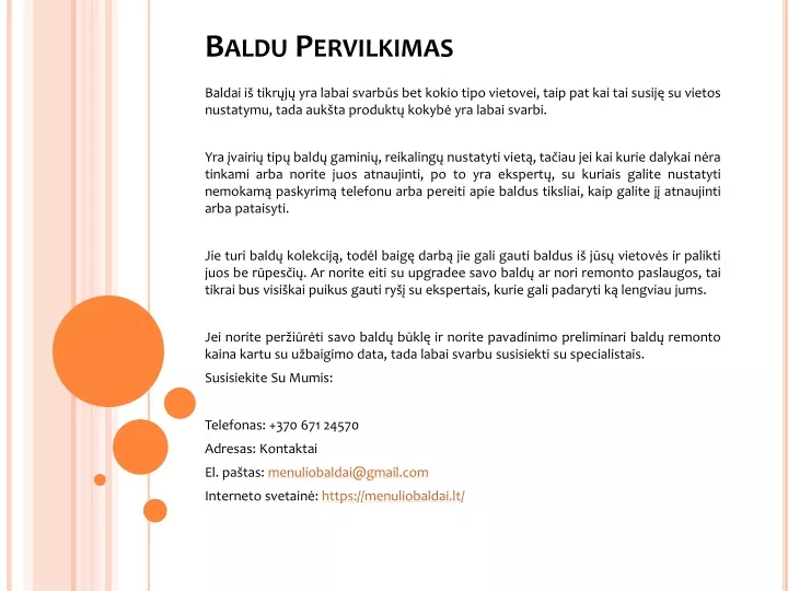 PPT - Baldu Pervilkimas PowerPoint Presentation, free download - ID ...