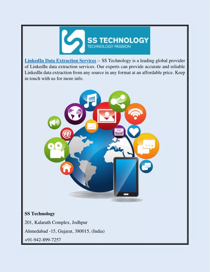 PPT - Linkedin Data Extraction Services | SS Technology PowerPoint Presentation - ID:11452080