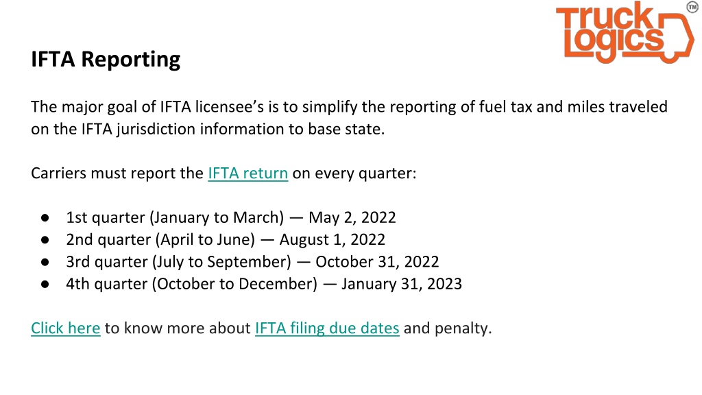 PPT - IFTA Reporting Requirements 2022 PowerPoint Presentation, free ... PPT - IFTA Reporting Requirements 2022 PowerPoint Presentation, free ...