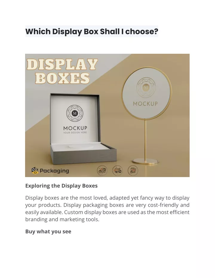 PPT - Which Display Box Shall I choose PowerPoint Presentation, free ...
