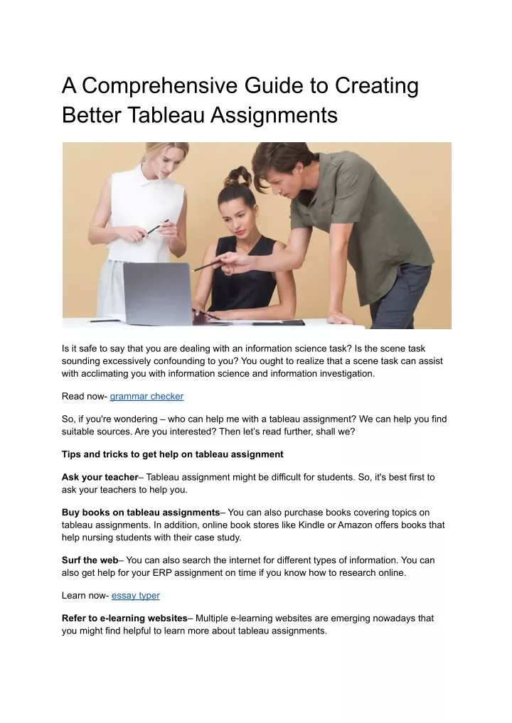 Ppt A Comprehensive Guide To Creating Better Tableau Assignments 8314