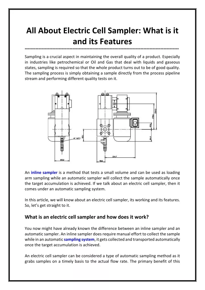 PPT - Everything You Should Know About Electric Cell Sampler PowerPoint ...