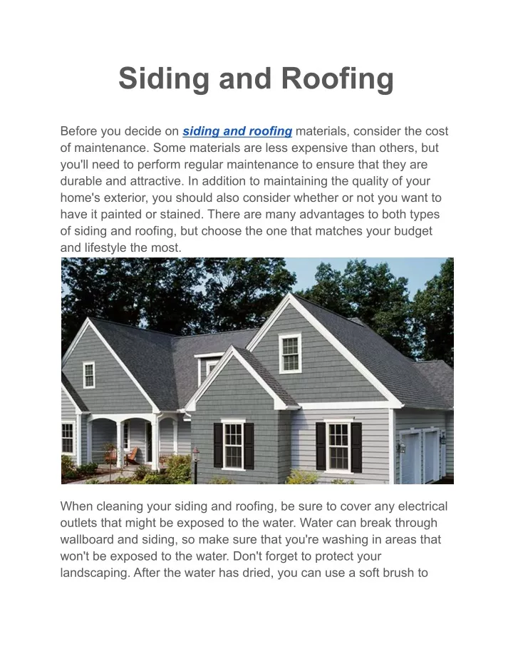 PPT - Siding and Roofing PowerPoint Presentation, free download - ID ...