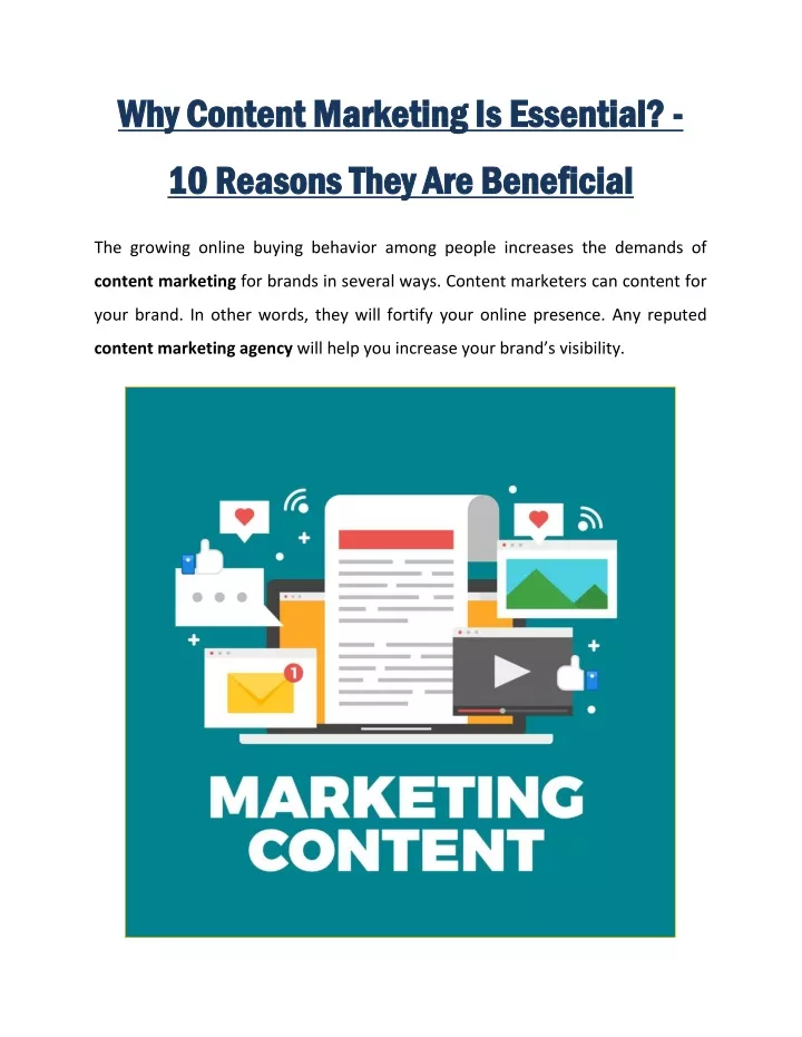 PPT - Why Content Marketing Is Essential? - 10 Reasons They Are ...