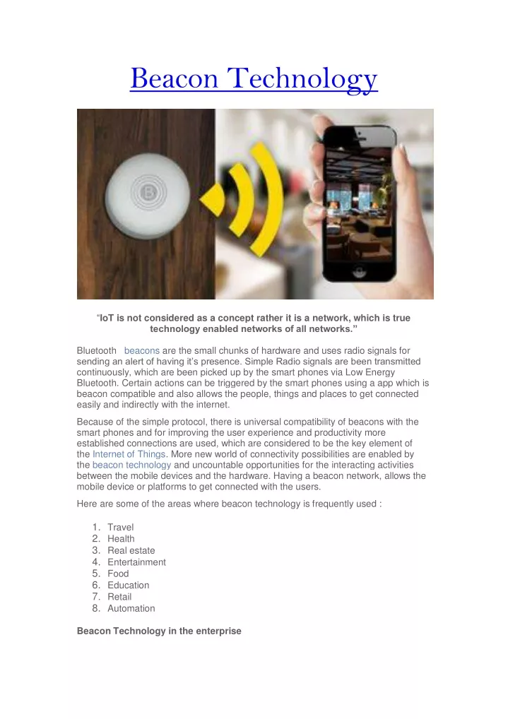 PPT - Beacon Technology PowerPoint Presentation, free download - ID:11459409