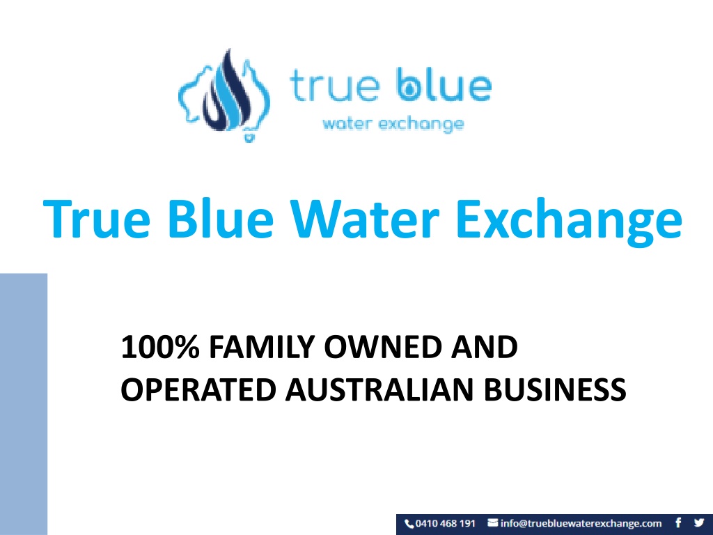 PPT - True Blue Water Exchange is the foremost water broking company ...