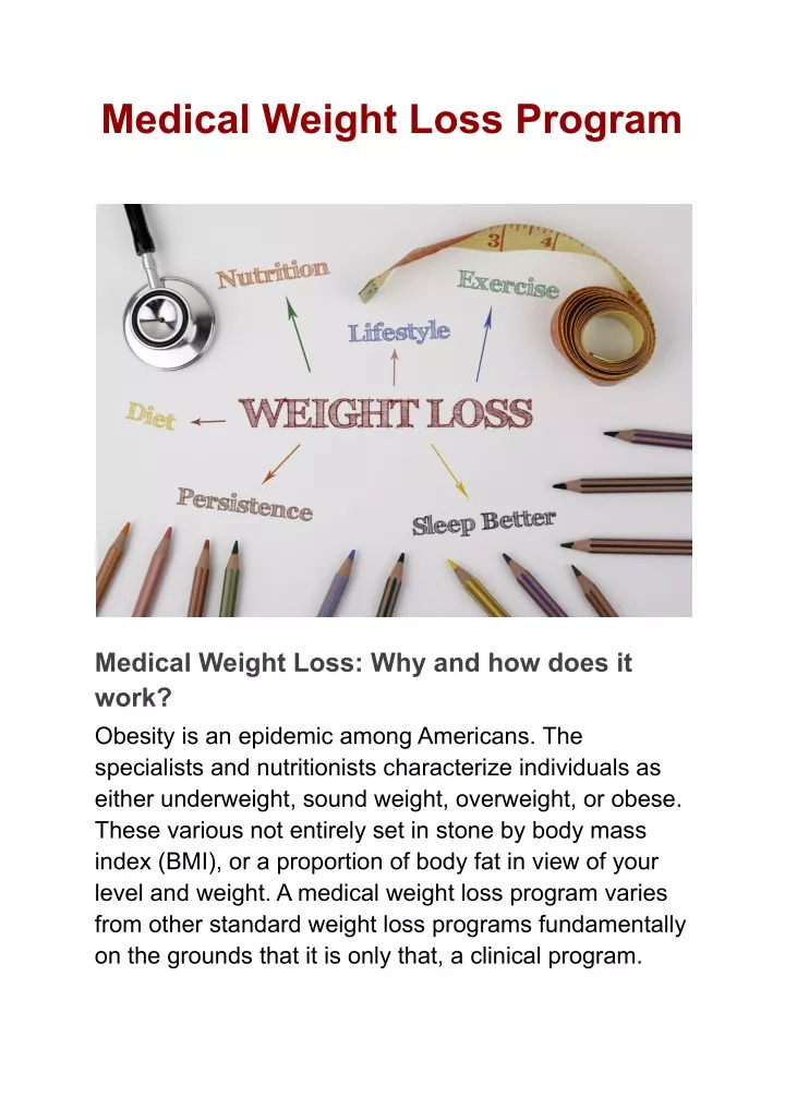 PPT - Medical Weight Loss Program PowerPoint Presentation, free ...