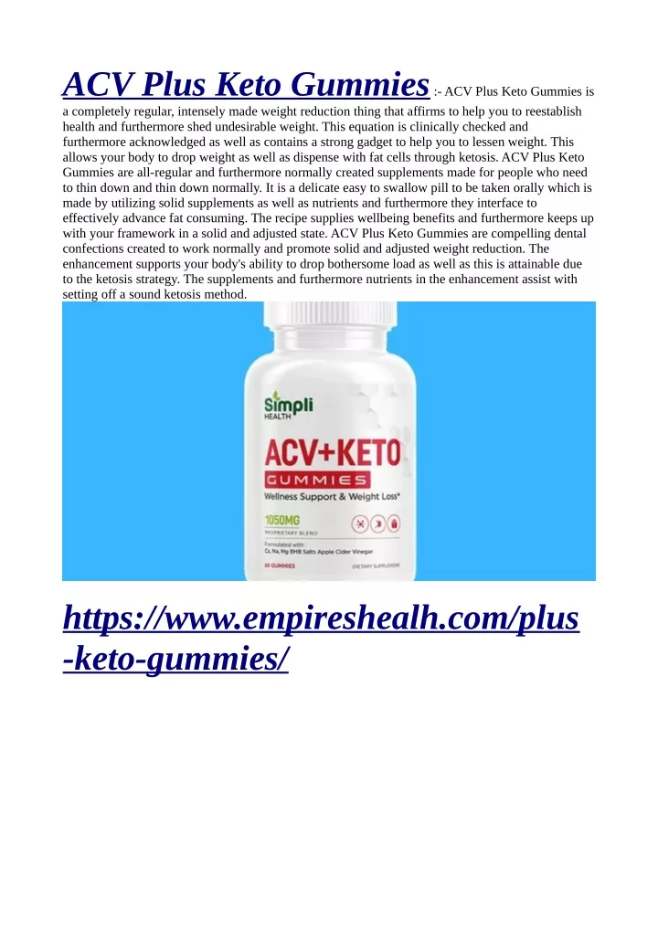 PPT - ACV Plus Gummies PowerPoint Presentation, free download - ID:11460921