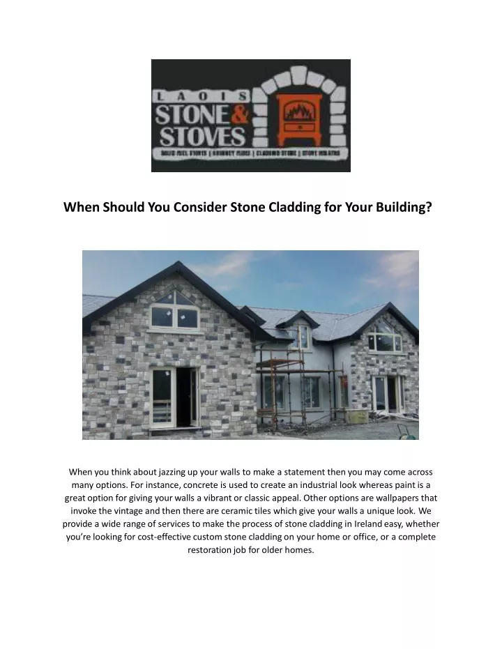 PPT - When Should You Consider Stone Cladding for Your Building ...