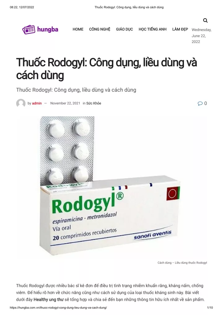 PPT - Thuoc Rodogyl Cong dung lieu dung va cach dung PowerPoint ...