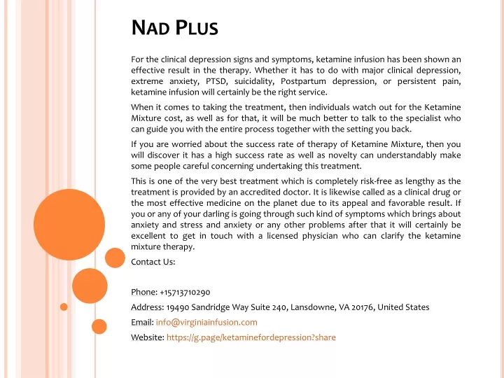PPT - Nad Plus PowerPoint Presentation, free download - ID:11462695