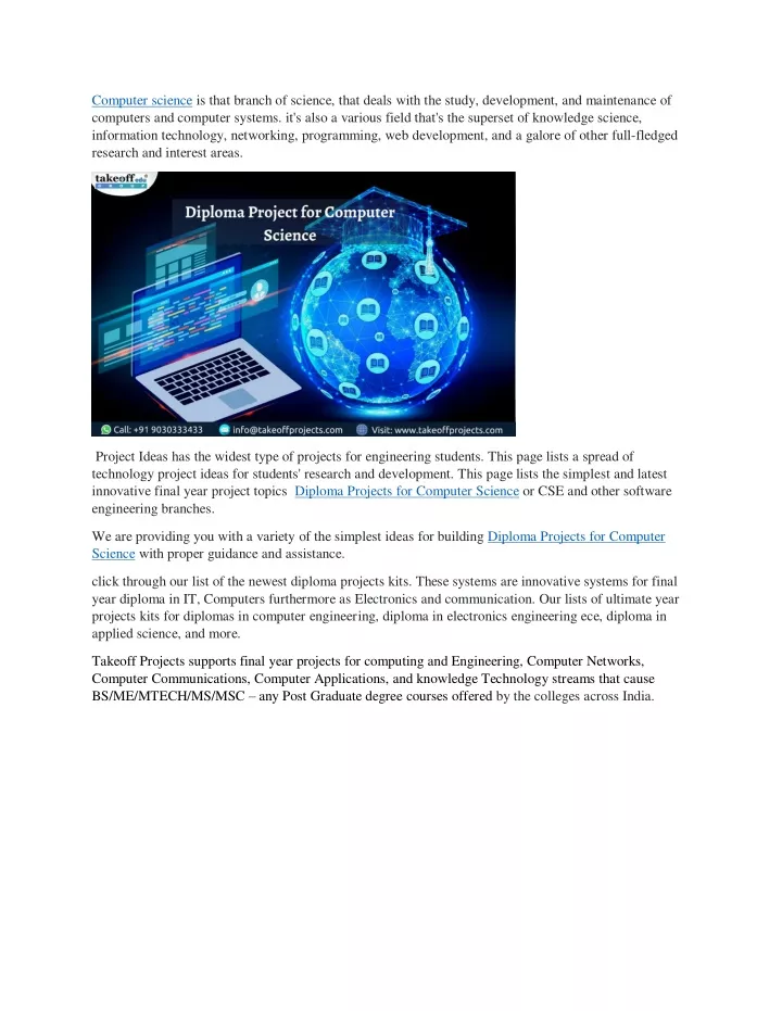 PPT - Diploma Projects For Computer Science PowerPoint Presentation ...