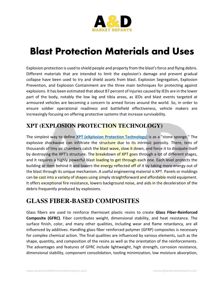 PPT - Blast Protection Materials and Uses PowerPoint Presentation, free ...