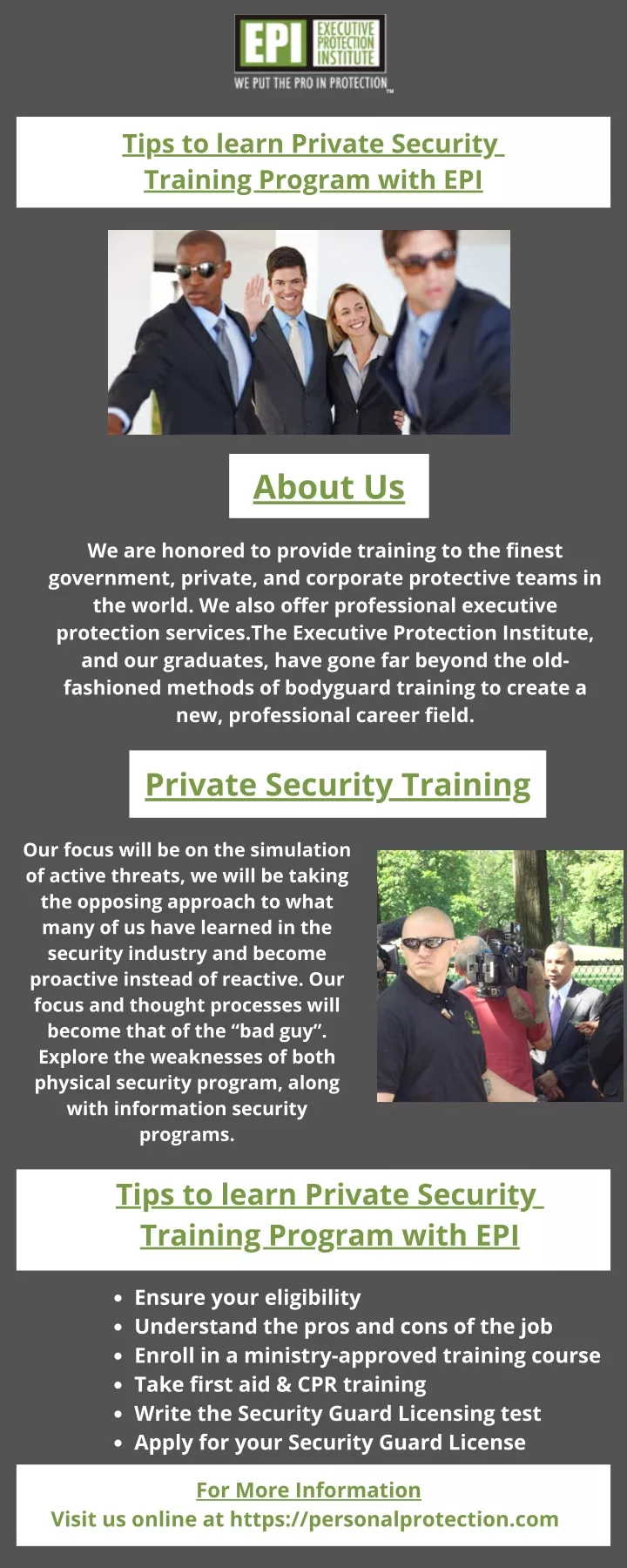 PPT - Tips to learn Private Security Training Program with EPI ...