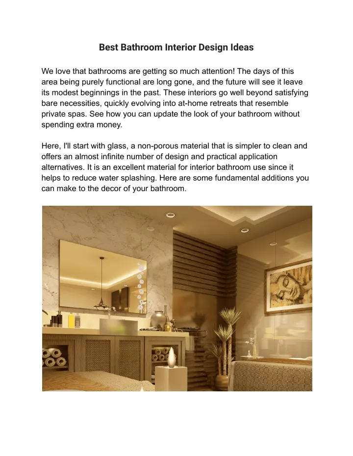 PPT - Best Bathroom Interior Design Ideas PowerPoint Presentation, free ...