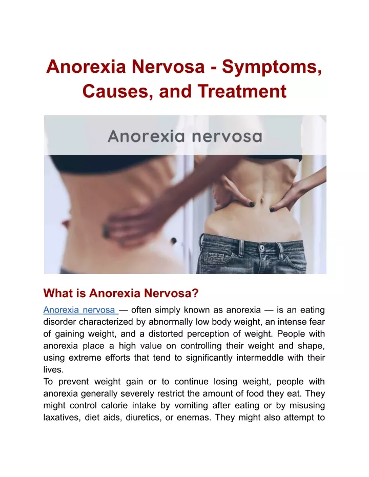 PPT - Anorexia Nervosa - Symptoms, Causes, and Treatment PowerPoint ... PPT - Anorexia Nervosa - Symptoms, Causes, and Treatment PowerPoint ...